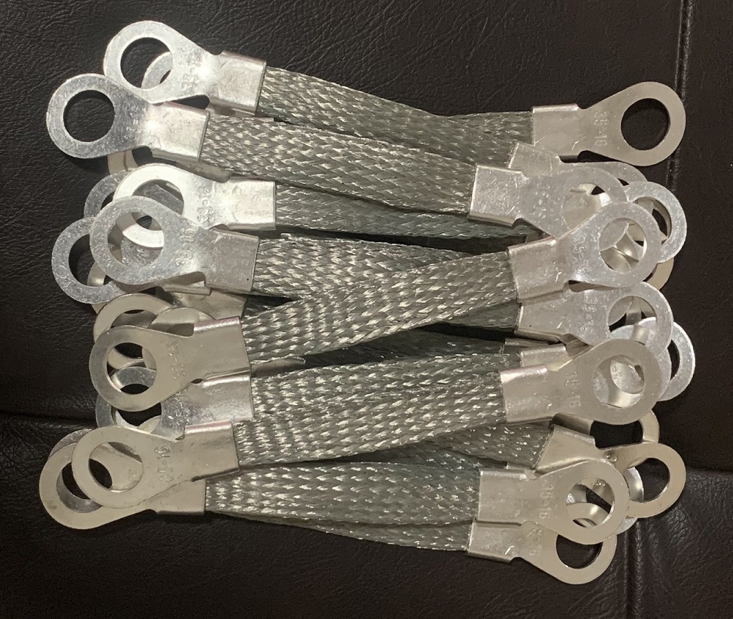 Flexible braid copper busbar connector